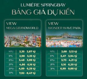 Lumiere Spring Bay - Chung cư Masterise Ocean Park 2